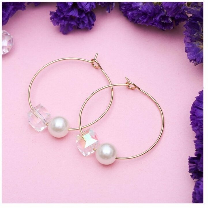 Серьги, пластик