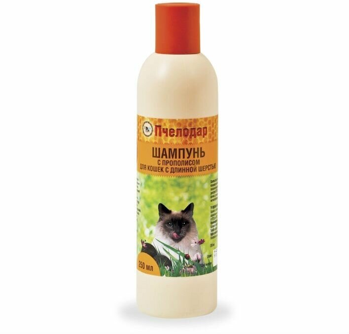 Пчелодар Pchelodar Professional Шампунь с прополисом для длинношерстных кошек 250мл