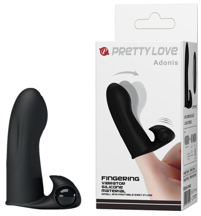 Вибронасадка Pretty Love Adonis, силикон, D 3,2 см, L 8,2 см