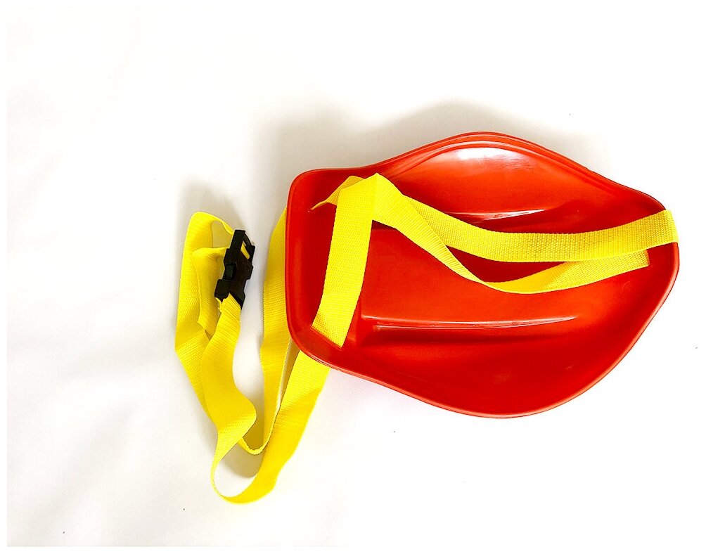 Санки-ледянки с ручкой-ремнем, привязываются к ребёнку, L-33 красные