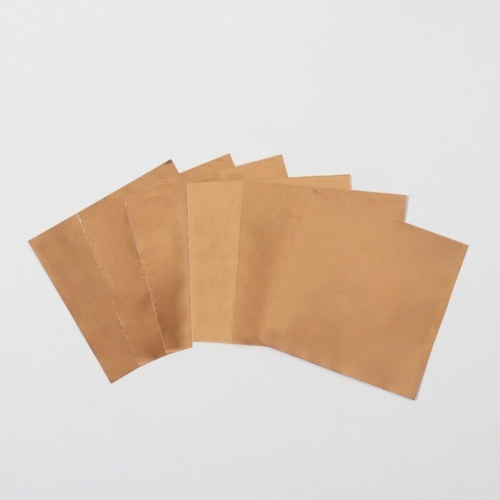 Фольга для конфет, бронза, 10×10 см 100 шт.