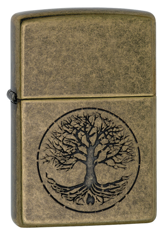 Зажигалка бензиновая Zippo 29149 Antique Brass Не заправлена