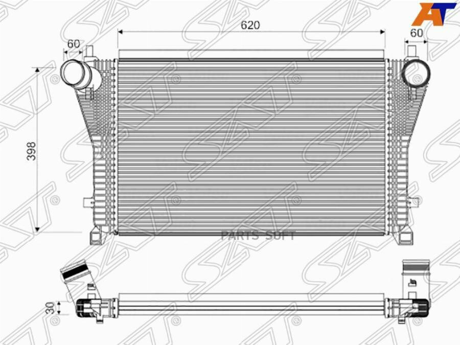 Интеркулер Audi A3 12-19 / Skoda Kodiaq 16-22 Sat арт. ST5Q0145803H