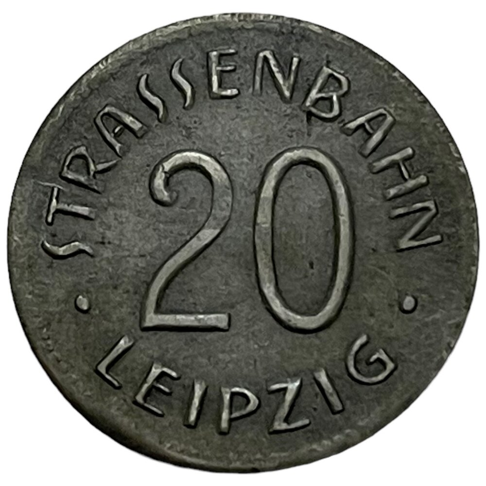 Германия, Лейпциг 20 пфеннигов трамвайный токен 1920-1945 гг. (Zn) (2)