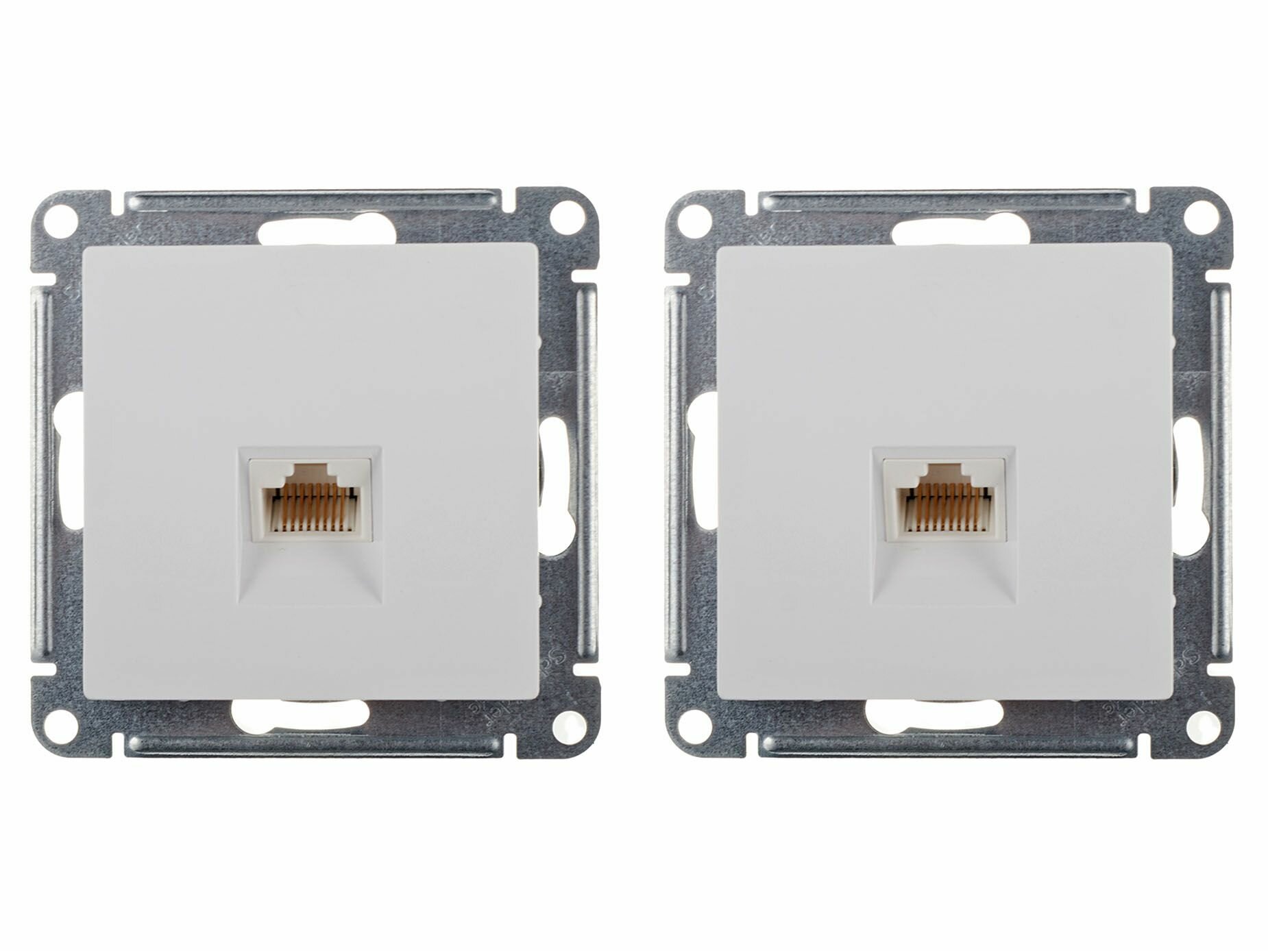 Розетка компьютерная Schneider Electric Atlas Design ATN000183 скрытая установка белая один модуль RJ45 (2 шт.)