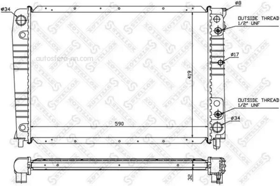 STELLOX 1026449SX Радиатор системы охлаждения АКПП