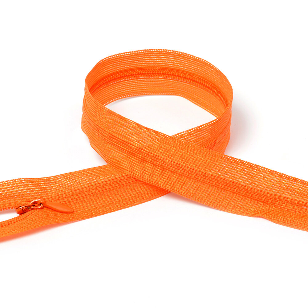 Молния неразъемная MaxZipper пласт. потайная №3 50см цв. F157 оранжевый уп.50шт