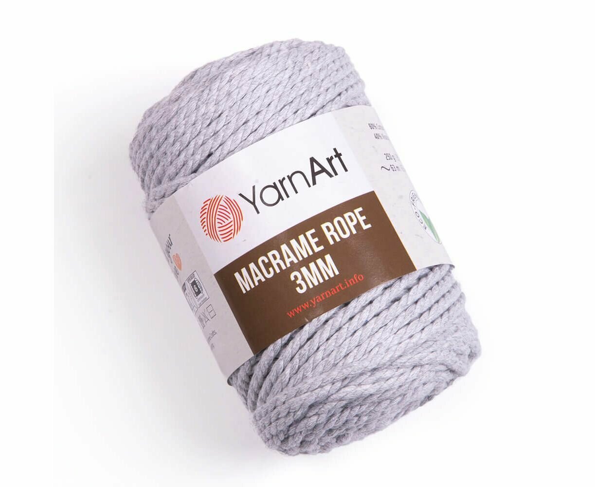 YarnArt Макраме Rope 3mm №756 (светло-серый)