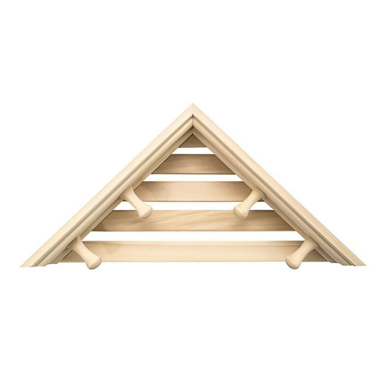 Полка угловая с вешалкой для бани 4 рожка (М-46) деревянная бежевый