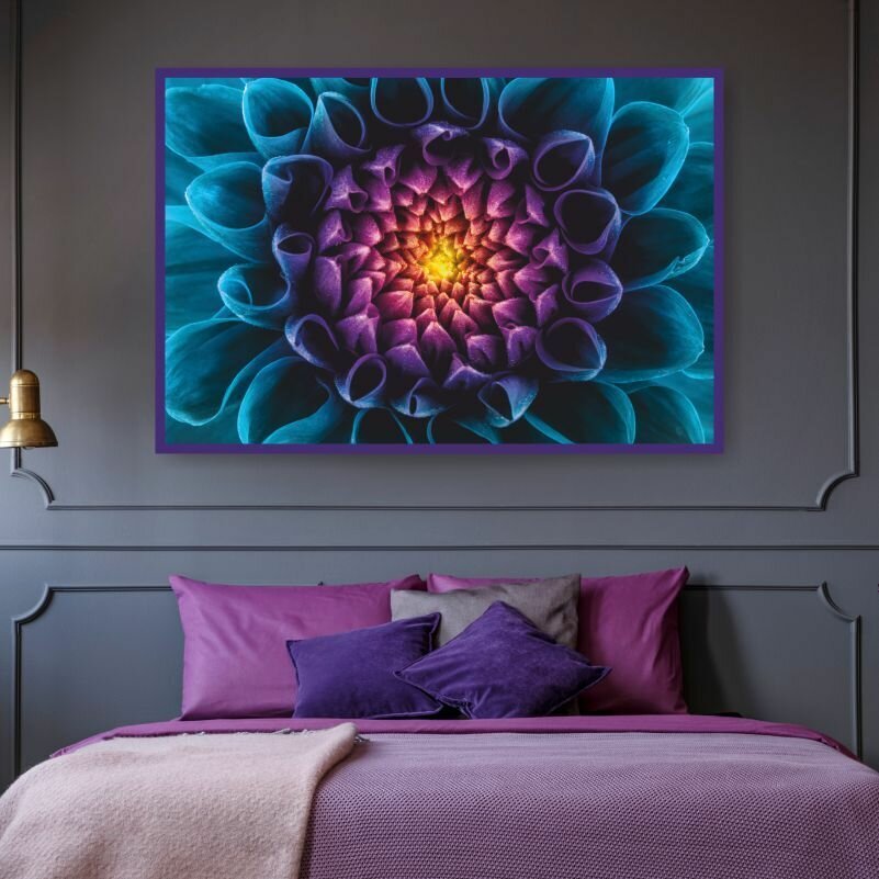 Постер Макро Красочный Цветок Хризантемы 50х40 см в тубусе ПолиЦентр