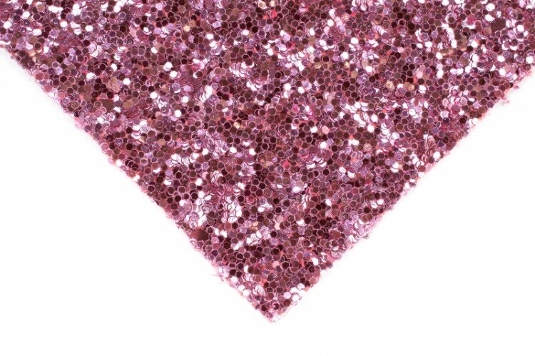 Кожзам Пайетки, размер 20х30см, цвет розовый, 1028-077, 1шт