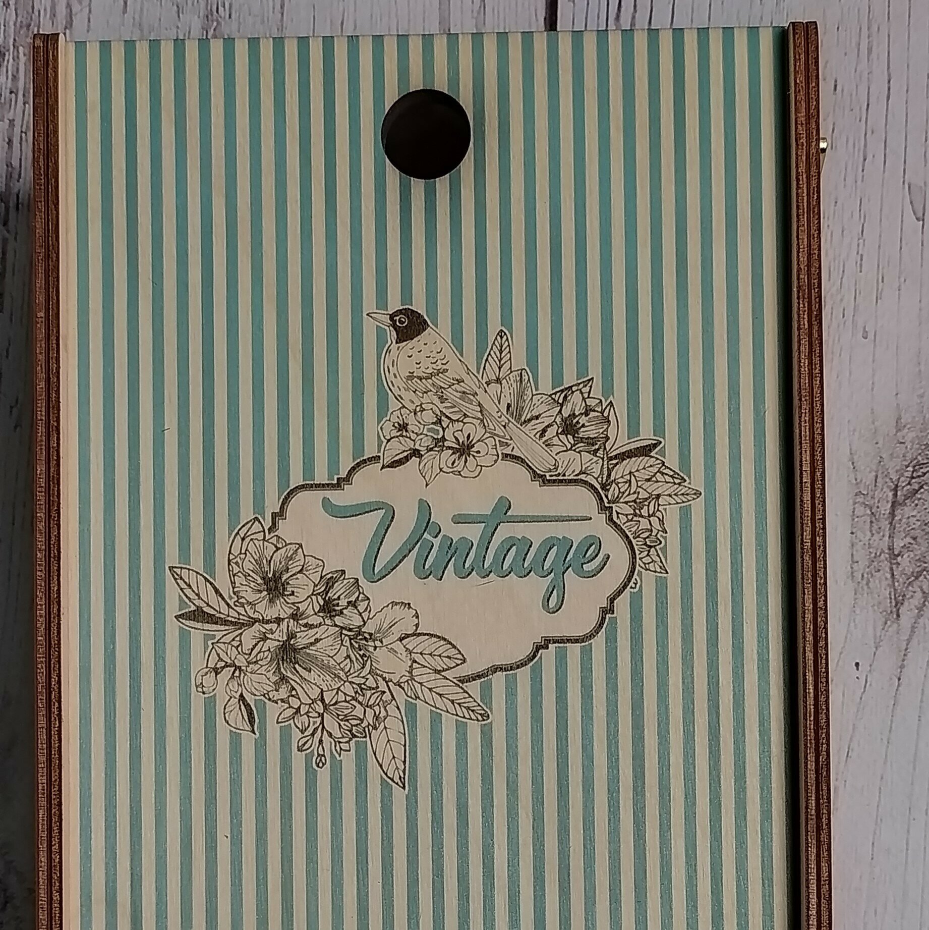 Музыкальная деревянная шкатулка пенал большой 30х22х9см "Vintage"