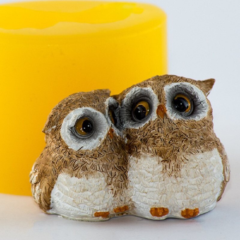 Силиконовая форма для мыла Совята 3D, молды для свечей, гипса 1шт 4,5 х 2 х 4 см