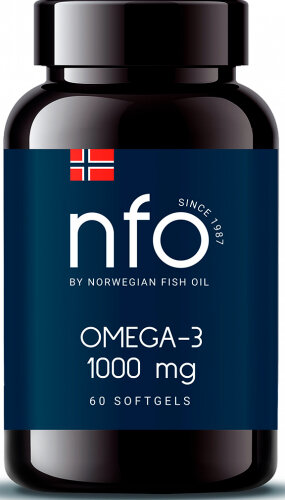 БАД Norwegian Fish Oil Омега 3 1000 mg 60 капсул