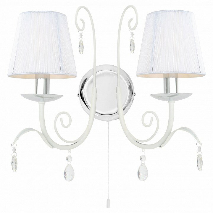 Бра Arte Lamp Romana Snow A1743AP-2WH Цвет арматуры белый Цвет плафонов белый