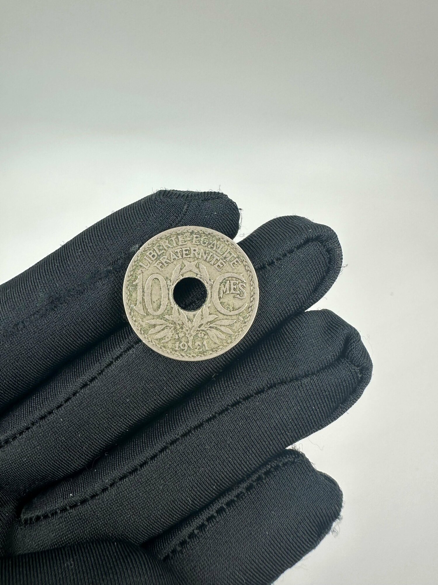 Монета Франция 10 сантимов 1921 год