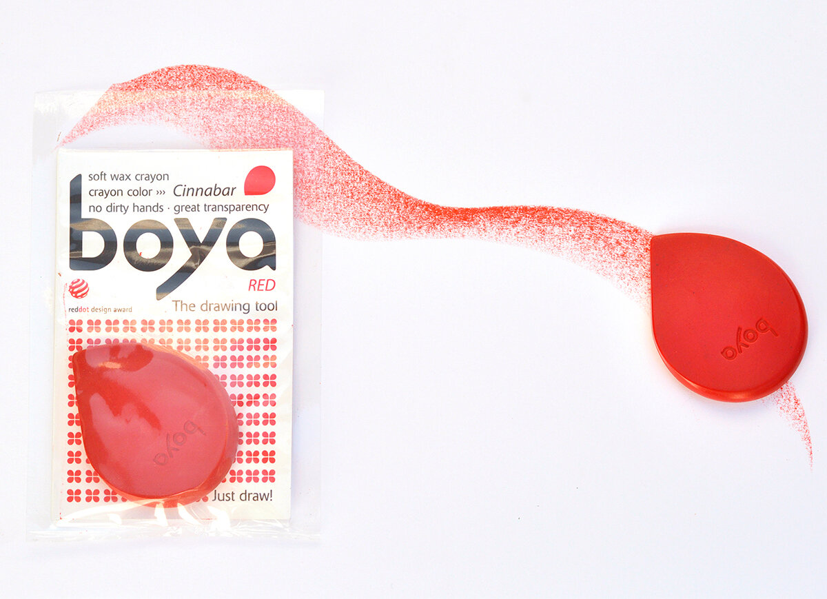 Пастель восковая для рисования Boya, мелок 9 х 14,5 см розовый BOYA d.o.o. 1 SET/CINNABAR RED
