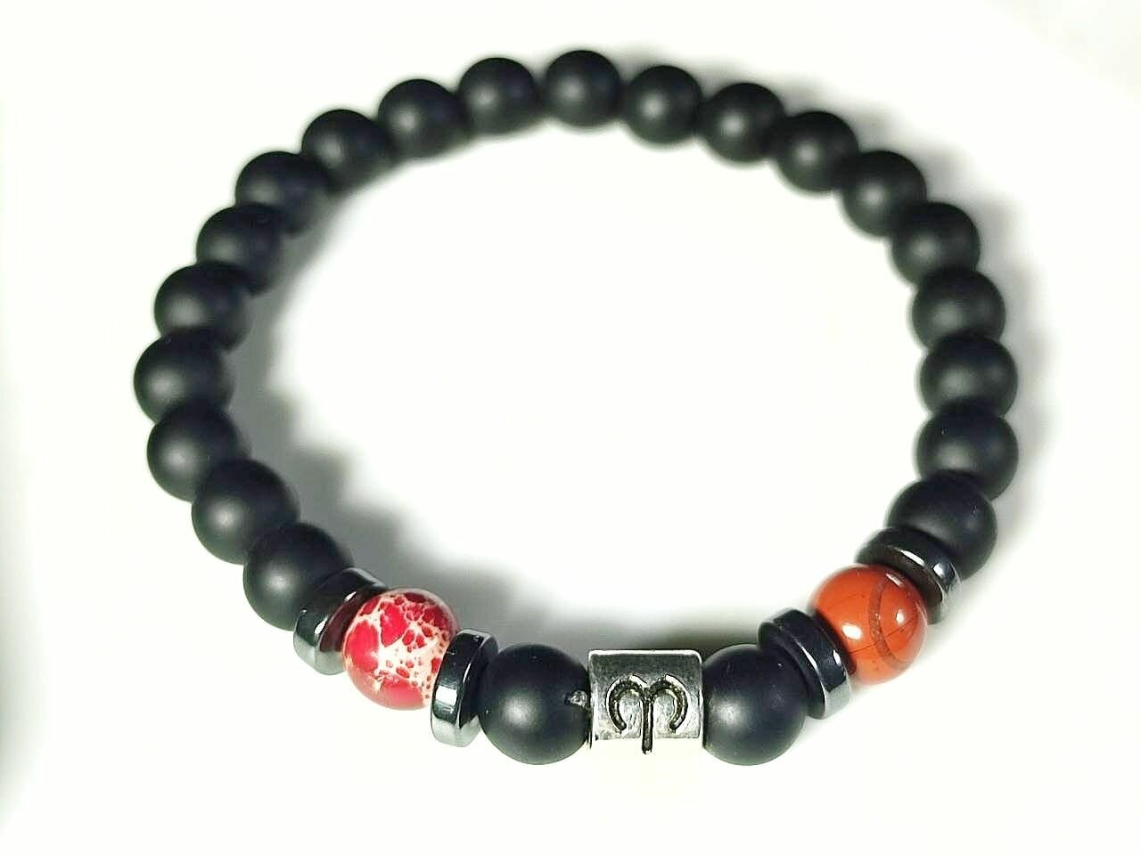 Браслет, варисцит, яшма