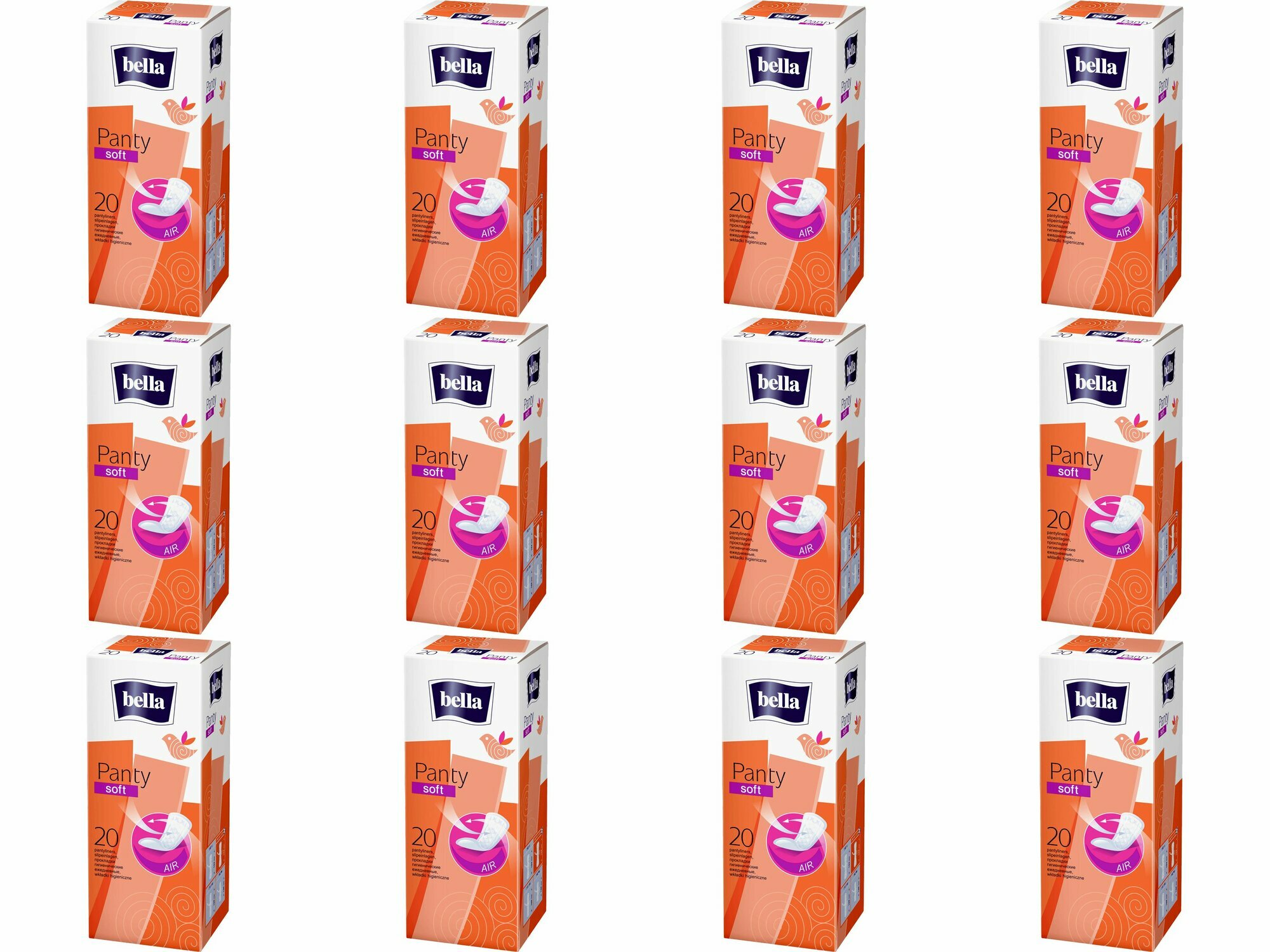 Bella Прокладки ежедневные Panty Soft оранжевые, 20 шт в уп, 12 уп.