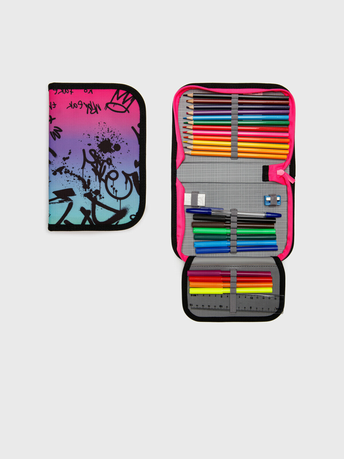 Пенал с наполнением для девочки PlayToday, размер 20,5*13,5*4 см, розовый