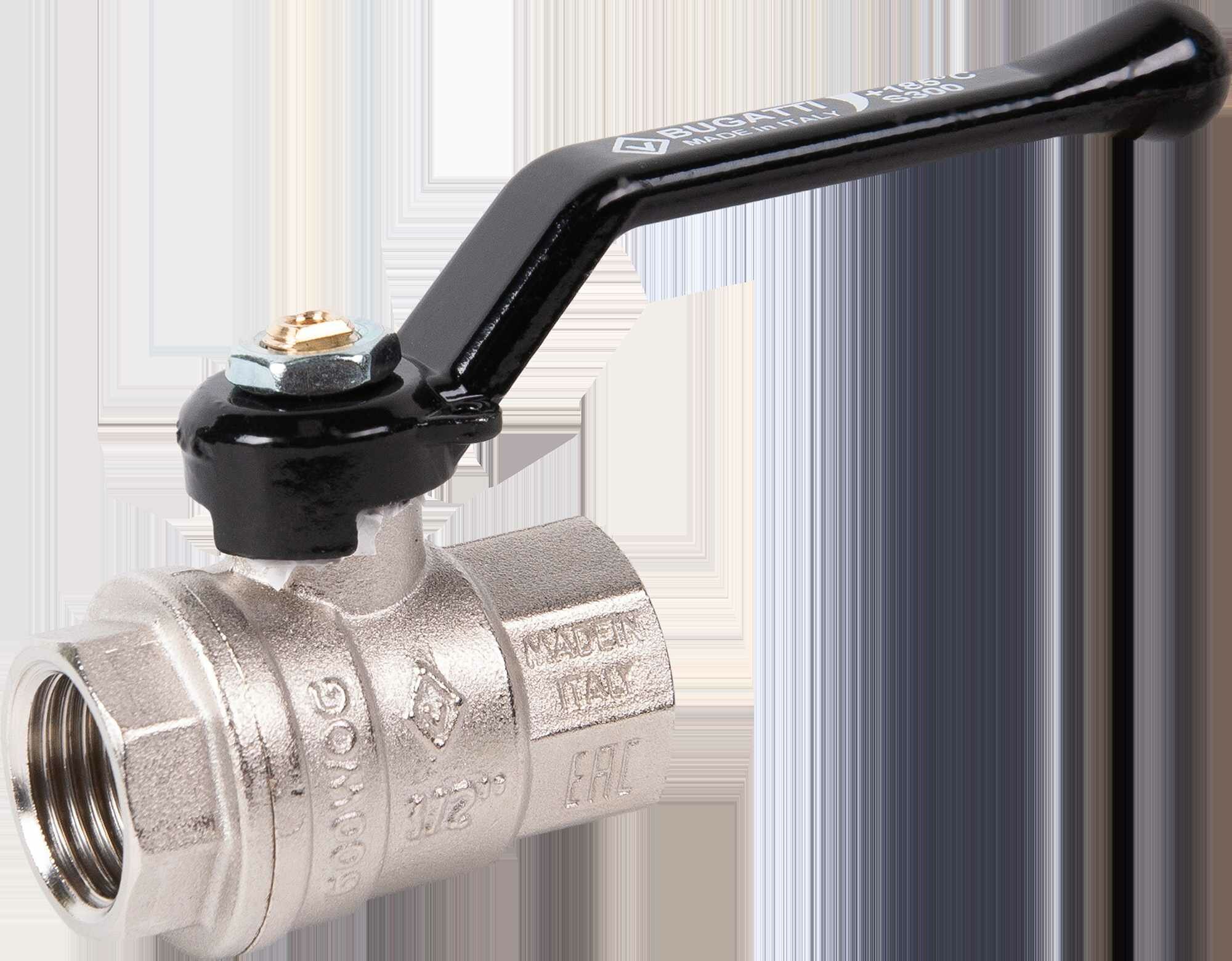 Кран шаровой Bugatti Oregon 1/2" внутренняя-внутренняя резьба