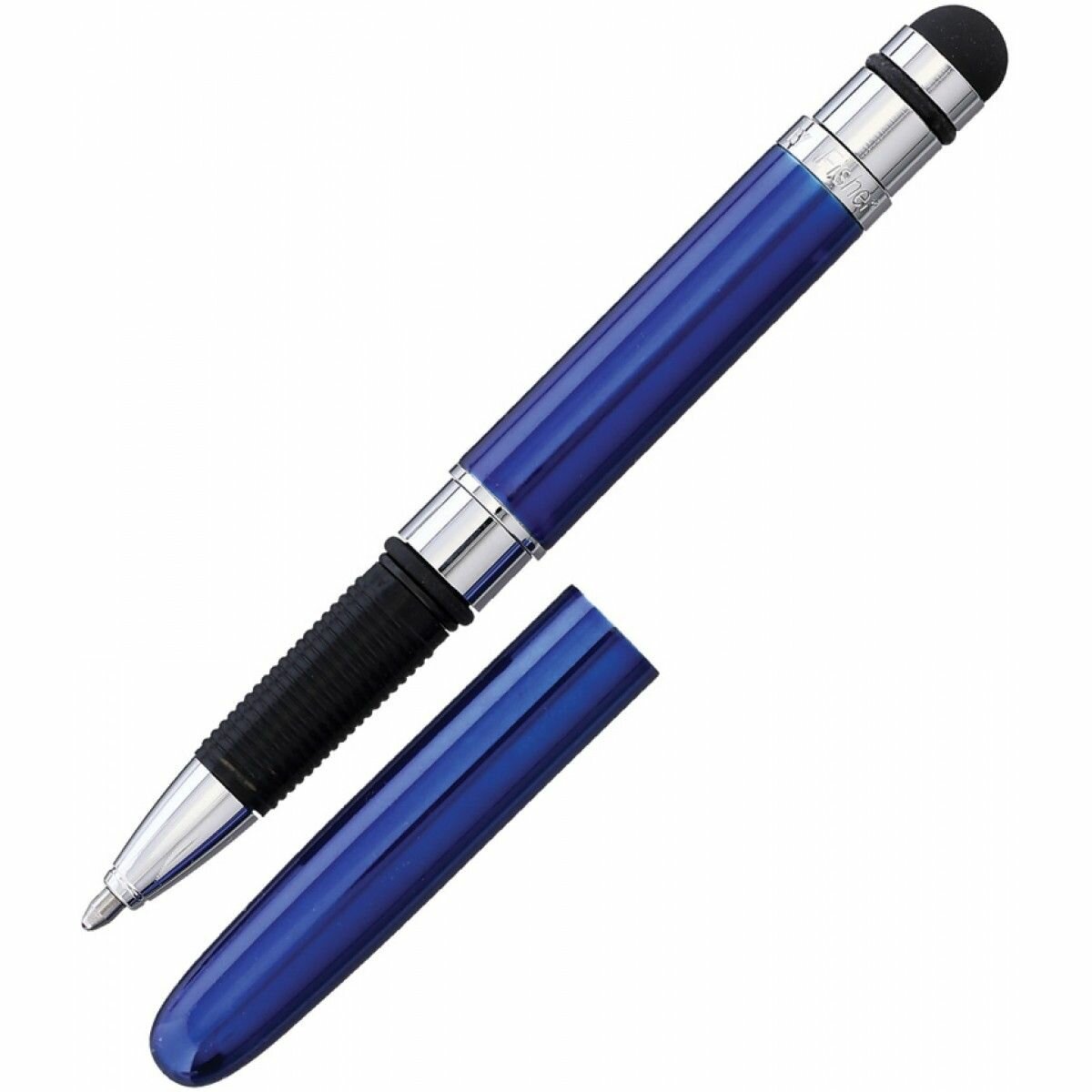 Космическая шариковая ручка с упором для письма и стилусом Fisher Space Pen Bullet (Lacquered Blue)