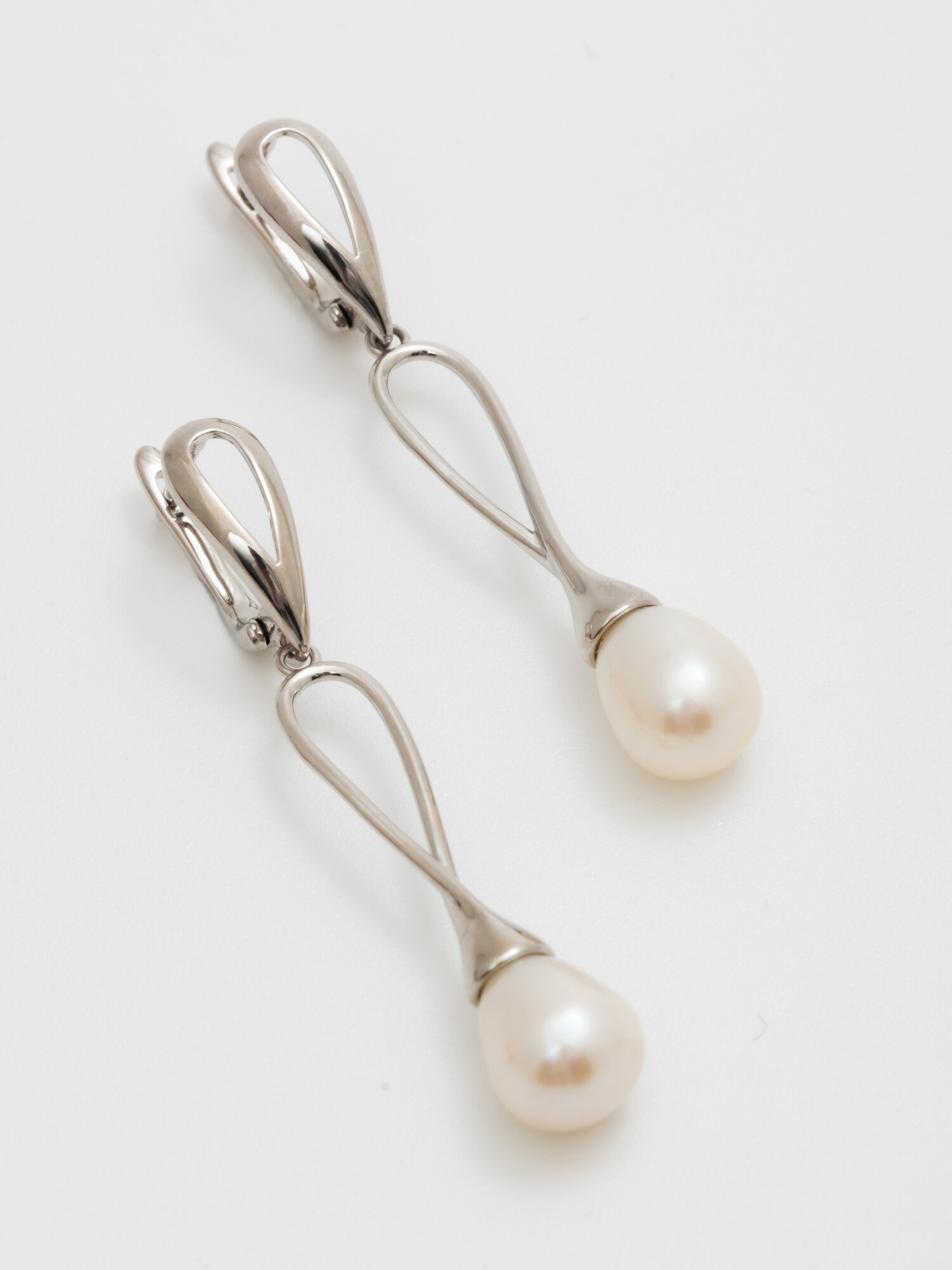 Серьги, жемчуг культивированный, жемчуг пресноводный культивированный