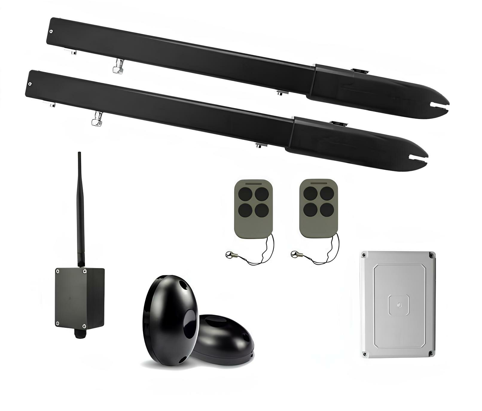 Автоматика для распашных ворот KSW-3000 F-BT, комплект: 2 привода, блок управления, 2 пульта, фотоэлементы, Bluetooth-модуль