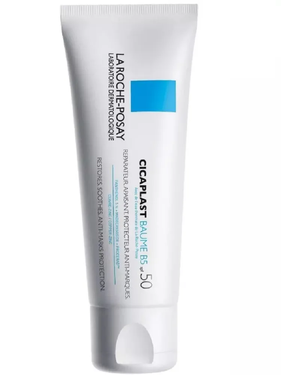La Roche-Posay Cicaplast Baume B5 SPF50 Восстанавливающее успокаивающее средство для лица, предупреждающее появление пигментных пятен, 40 мл