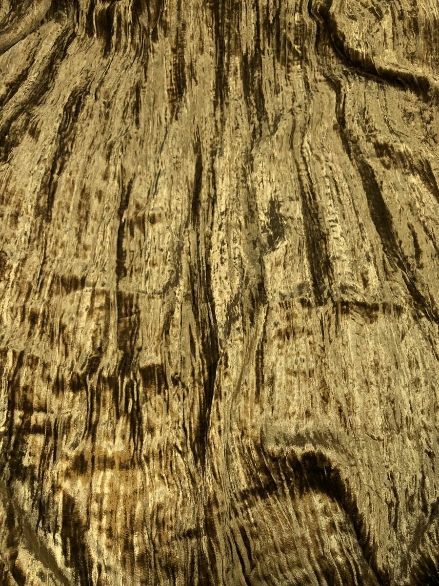 Бархат крэшированный цвета кэмел Италия