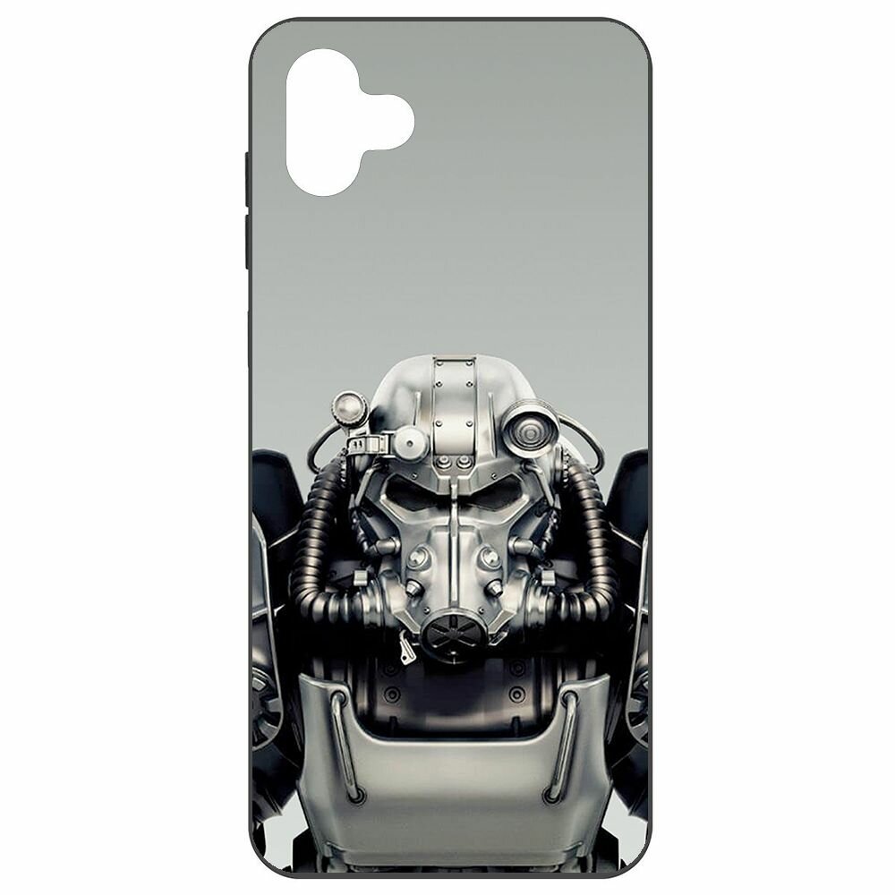 Чехол-накладка Krutoff Soft Case Фоллаут (Fallout) - Братство стали для Samsung Galaxy M04 (M045) черный