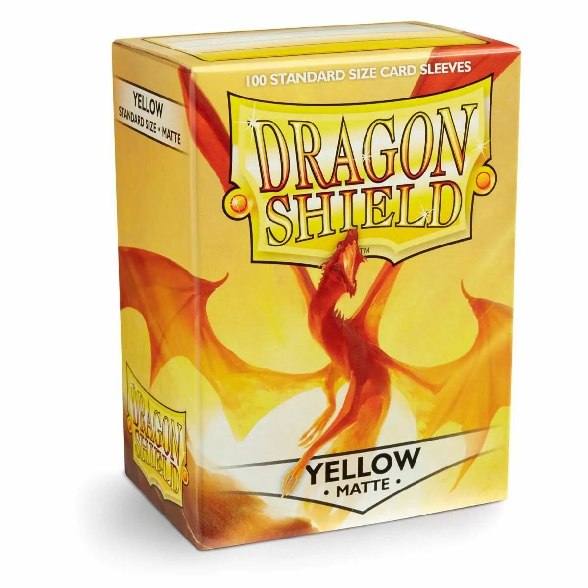 Протекторы для карт Dragon Shield матовые желтые (100 шт.)