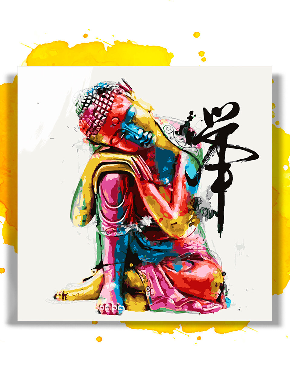 Картина по номерам на холсте Будда, 40 х 40 см