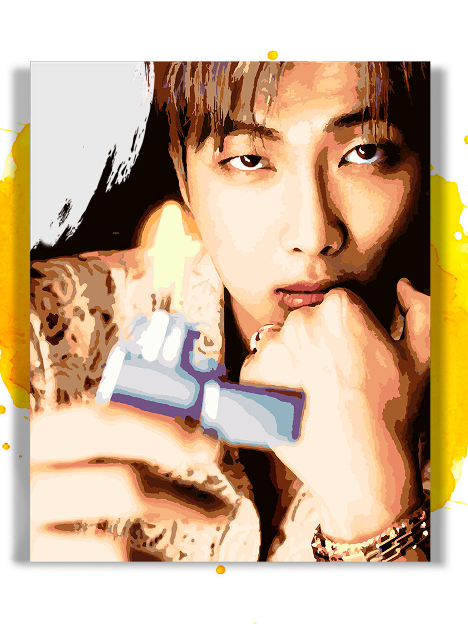 Картина по номерам на холсте BTS Ким Намджун - Индиго, 40 х 50 см