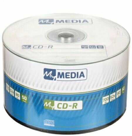 Диск CD-R MyMedia 700 Mb, 52х Pack wrap 50 шт, оптические (69201)