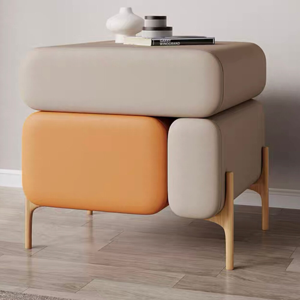 Прикроватная тумбочка Laumia (хаки+оранжевый)