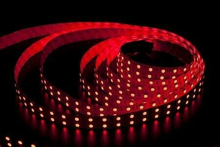 Светодиодная гибкая лента LED Premium с красным свечением, 12В, 5 метров, зашита IP33