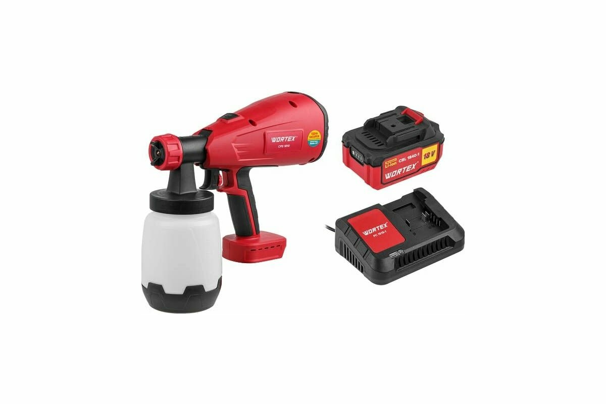 Аккумуляторный краскораспылитель WORTEX CPS 1810 ALL1 0333270