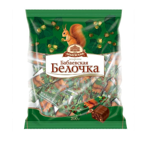 Шоколадные конфеты Бабаевский, Белочка, 200 гр