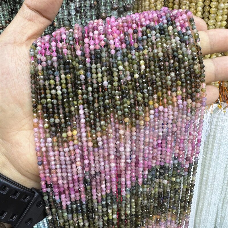 Бусины ZHUOHONG градиентного цвета 2/3/4 мм Tourmaline 3MM