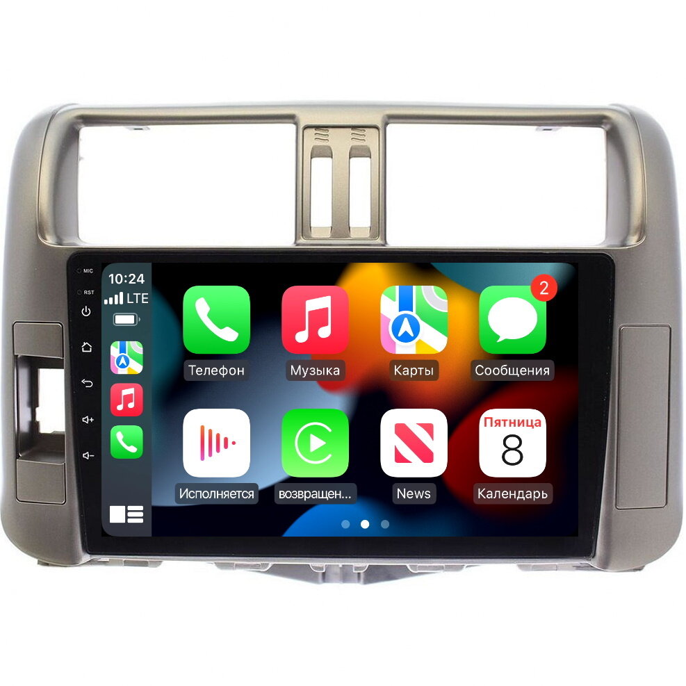 Магнитола CRS-300 Тойота Прадо 150 Toyota Land Cruiser Prado 150 2009-2013 с Android 14 - 6+128Gb память - Carplay - DSP - Кулер