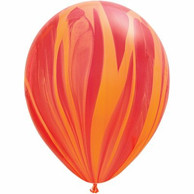 Шар латексный ненадутый Q 11" Супер Агат Red Orange 28 см (5 в уп)