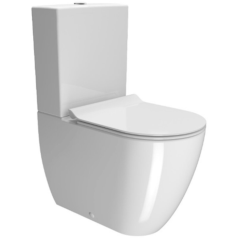 Унитаз компакт GSI Pura 880611 Белый глянцевый без бачка и сиденья