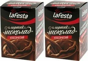 La Festa Горячий шоколад Классический 22 г*10 пакетиках, 2 шт