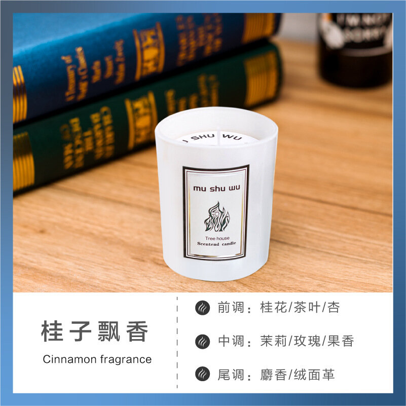 Свеча Wooden Tree House "Османтус душистый", соевый воск, ручная работа