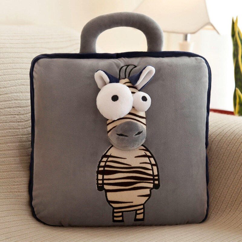 Одеяло с мультяшным рисунком в виде кондиционера, фланелевое одеяло, декоративная подушка, лоскутное одеяло, складная многофункциональная подушка для спинки сиденья автомобиля «два в одном»