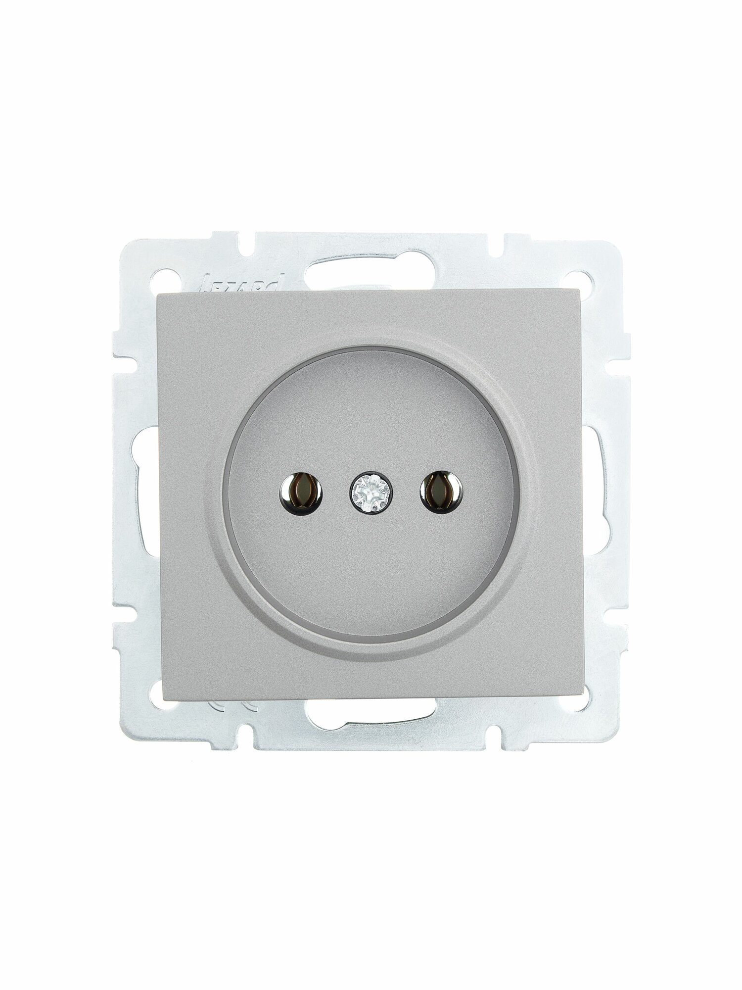 Розетка без заземления ПБТ VESNA платина