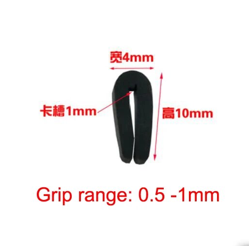 Черная резиновая уплотнительная лента U-образная 1 метр 4x10mm