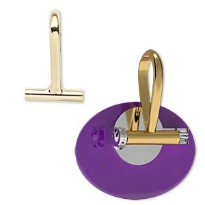 Конвертер брошь - кулон, 21х13х9мм, горизонтальный, базовый материал - латунь, позолоченный, 1 шт.