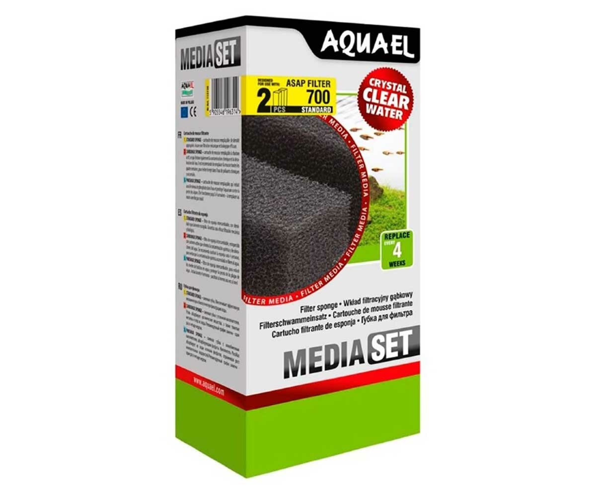 Губка для фильтра сменная Aquael asap 700 2шт 6*4,5*17,5см 113739